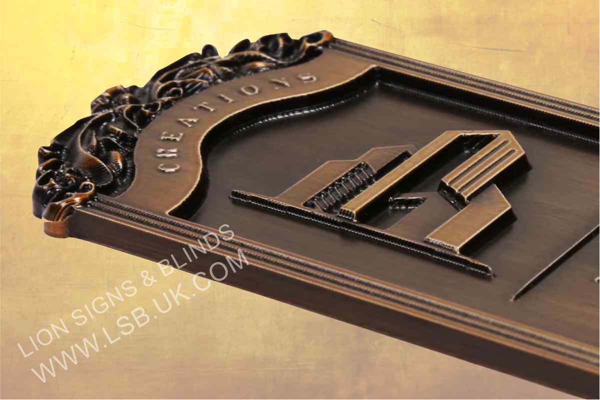 brass solid sign | Lion Signs & Blinds