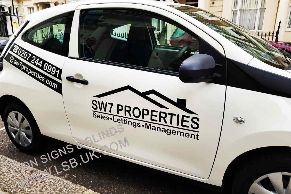 car sign wembley | Lion Signs & Blinds
