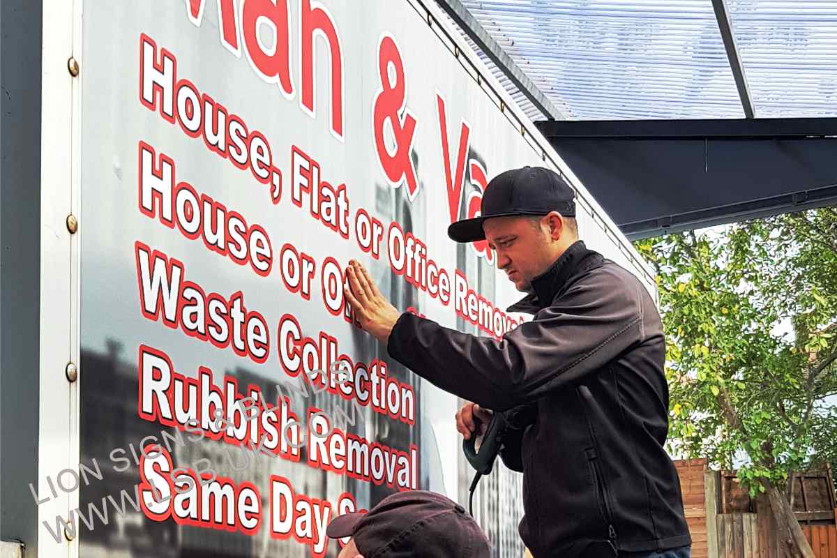 removal van sign | Lion Signs & Blinds