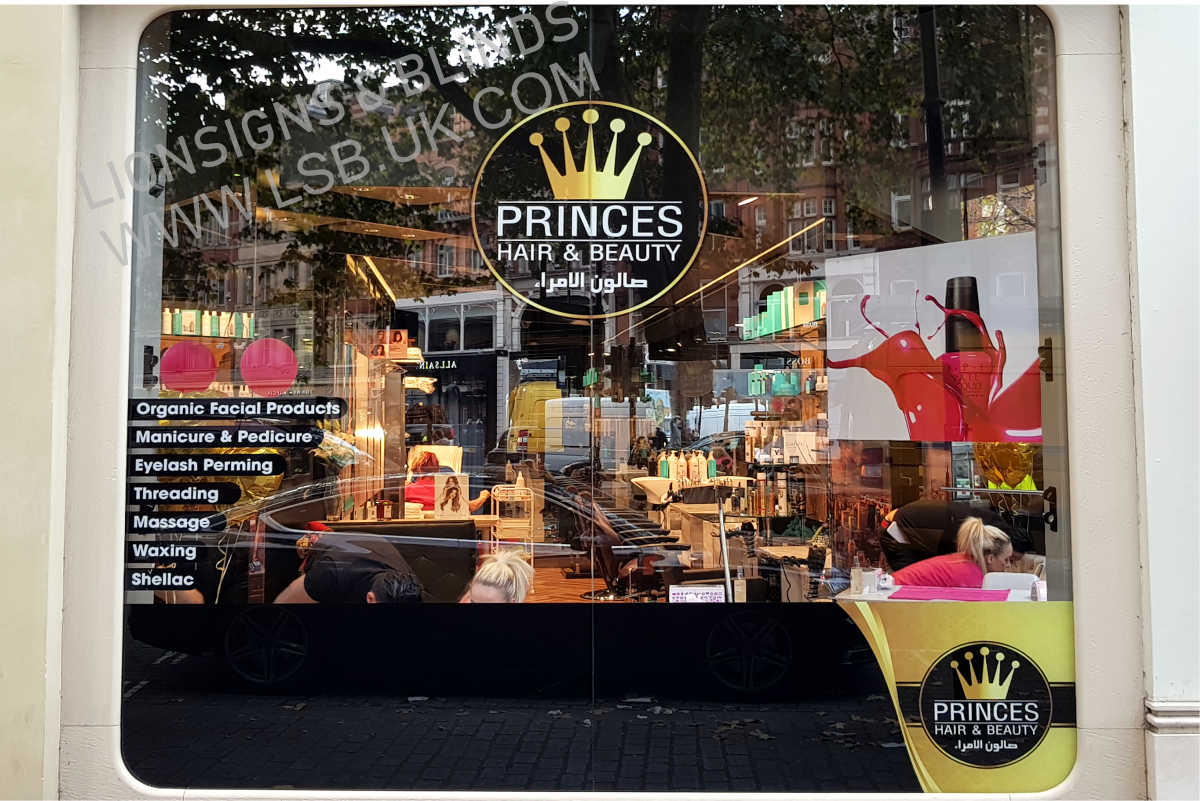 shopfront window sign | Lion Signs & Blinds