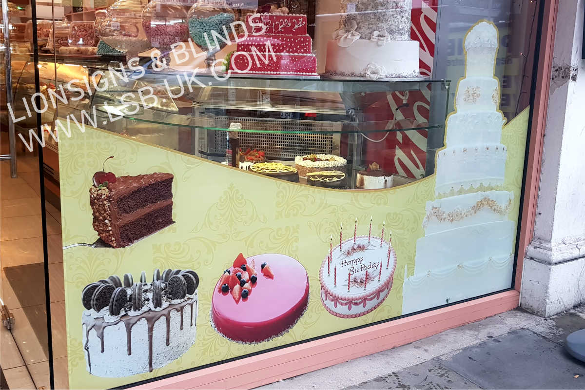 sweet shop window stickers | Lion Signs & Blinds